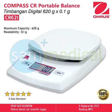 Jual Ohaus Compass Cr Timbangan Digital 620 Gram X 01 Gram Cr621 Shopee Indonesia