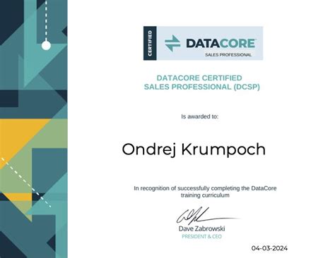 Dcsp Datacore Certification Ondřej K