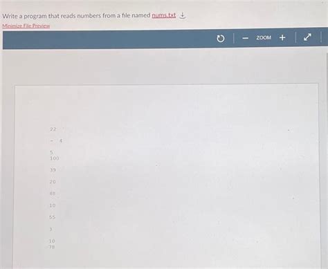 Solved Write A Program That Reads Numbers From A File Named