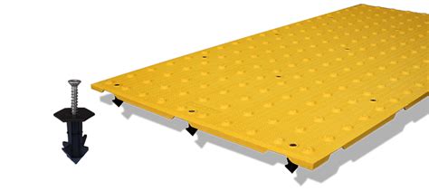 Composite Wet Set Replaceable Detectable Warning Alert Cast