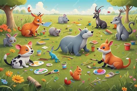 Premium Photo Crafty Critters Fun In The Grass