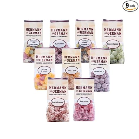 Hermann The German Hard Candy 9 Flavor Variety Pack Independent Cuisine