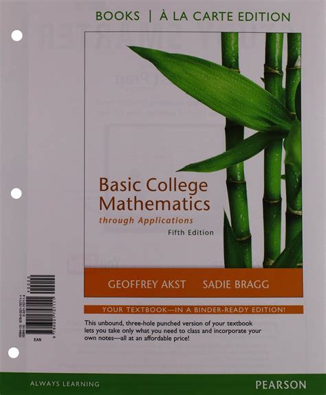 Basic Mathematics Through Applications Books A La Carte