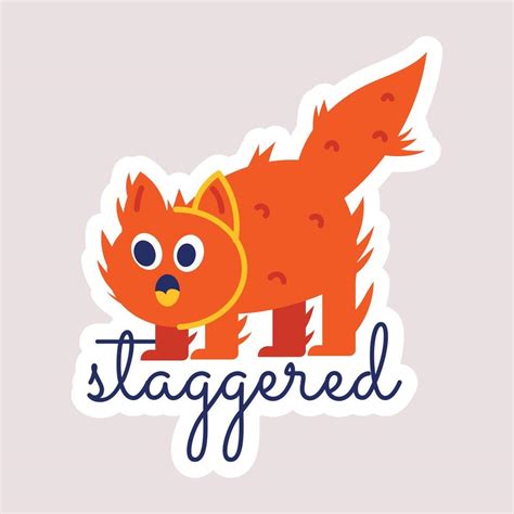 Trendy Scared Cat 39214840 Vector Art At Vecteezy