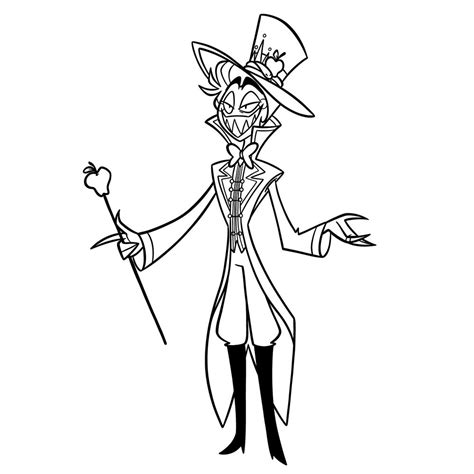 How To Draw Lucifer Morningstar From Hazbin Hotel