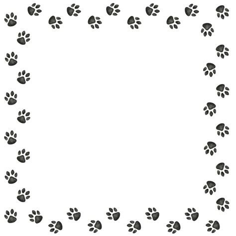 Pata De Cachorro Ou Gato Moldura Em Aquarela Layout Com Lugar Para