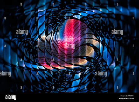 Colorful Glowing Stained Glass Computer Generated Abstract Background