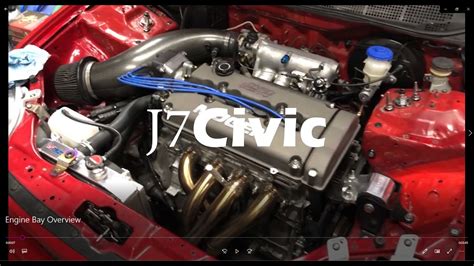 B16b18 Engine Bay Overview Civic Si Em1 Youtube