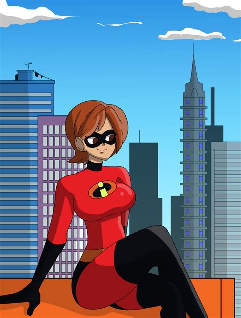 Elastigirl Looking The City Open Commisions By Cloudherostrike On Deviantart