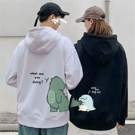 Couple Items Matching Cool Matching Hoodies Matching Outift Aesthetic Graphic Streetwear Hoodie