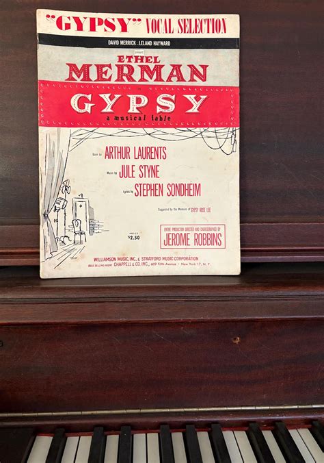 Vintage Gypsy Vocal Selections Songbook Williamson Music Inc