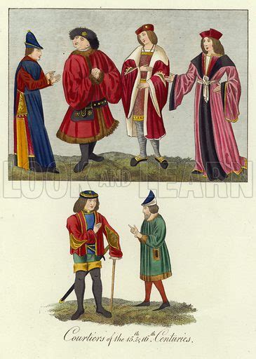 Courtiers Of The 15th And 16th Centuries Stock Image Look And Learn