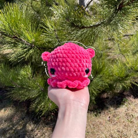 Custom Cuttlefish Crochet Plushie Handmade Cuttlefish Toy Stuffed