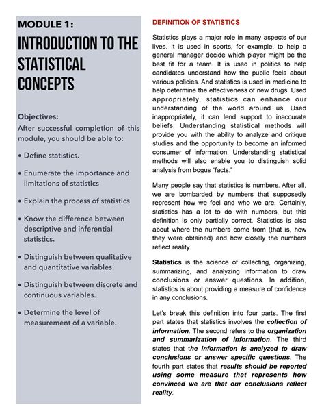 Staso Adsasda Module 1 Introduction To The Statistical Concepts