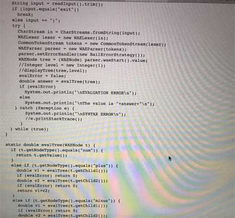 Solved Using Antlr4 System Write An Interpreter For The