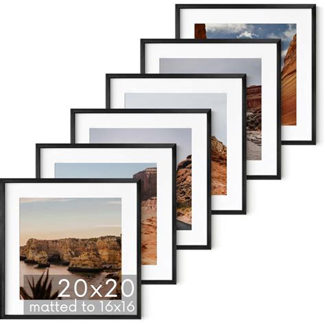 Haus And Hues Matted Square Metal Picture Frames Set Of 6 Wayfair