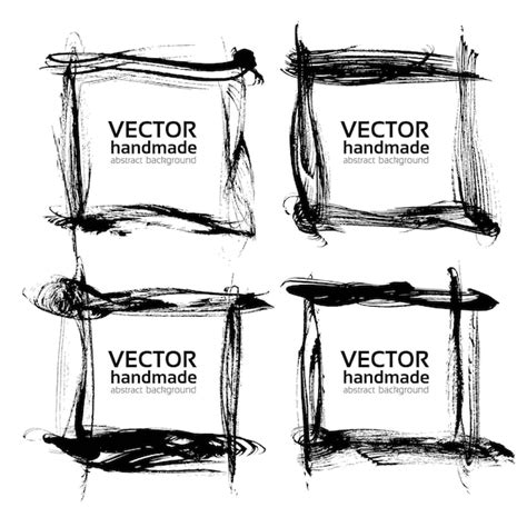 Premium Vector Frames Banners From Abstract Thin Textured Smear