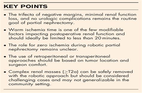 Robotic Assisted Partial Nephrectomy Evolving Techniques An