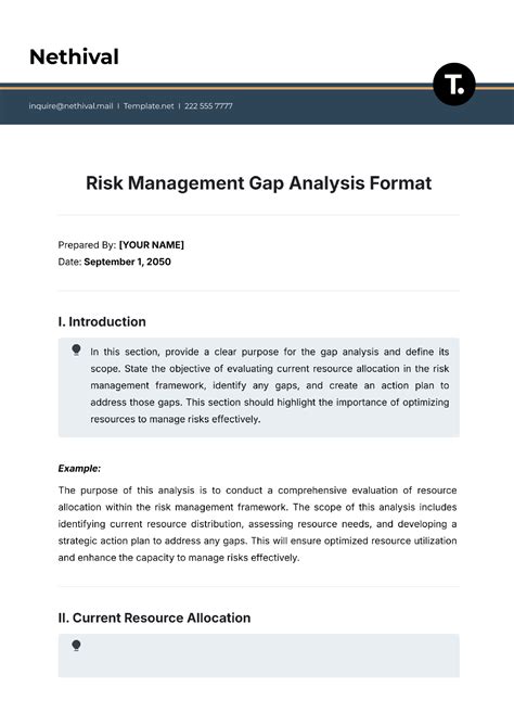 Free Gap Analysis Templates Editable And Printable