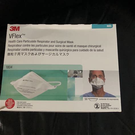 50 Masks 3m Vflex Particulate Respirator Niosh N95 Surgical Face Mask 1804 Ebay