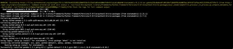 unable to install statsmodels on python 3 9 on osx mojave · issue