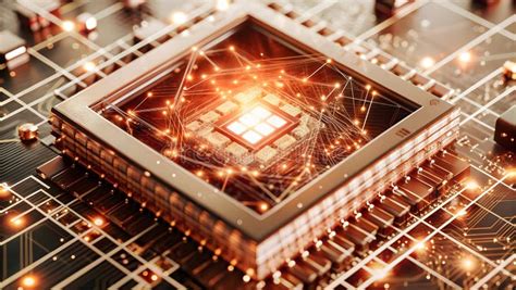 Ai Powered Quantum Computing Vector Concept As A Minimalistic Abstract