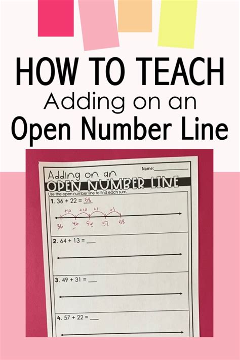 Open Number Line Addition Worksheets