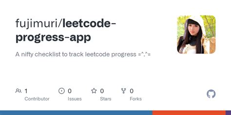 Github Fujimuri Leetcode Progress App A Nifty Checklist To Track Leetcode Progress