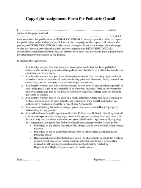 Fillable Online Copyright Assignment Form Fill And Sign Printable Fax Email Print Pdffiller