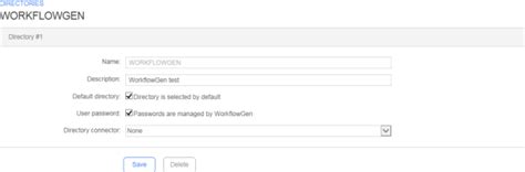 Directories 81 Workflowgen Documentation