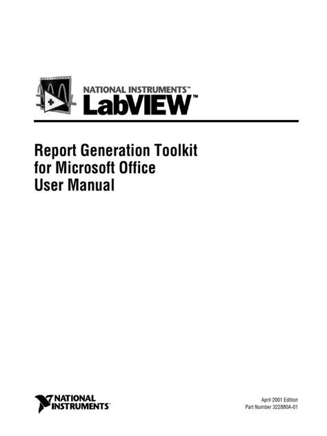 Create Report In Labview Pdf Microsoft Excel Microsoft Word