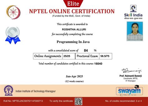 Nptel Javaprogramming Lifelonglearning Iitkharagpur Skillindia Programming Certification