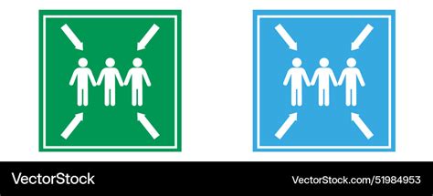 Assembly Point Graphic Representing Safety Vector Image