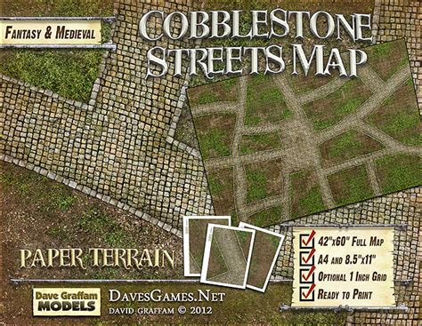 Cobblestone Streets Map Dave Graffam Models Fantasy And Medieval