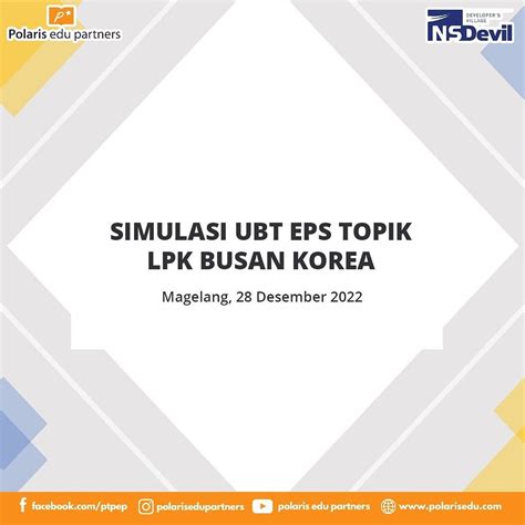 Simulasi Ubt Eps Topik Lpk Busan Korea 28 Desember 2022