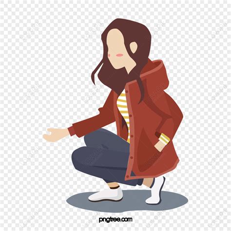 卡通風格的女孩跪著隔空擁抱男朋友贈予psd圖案素材免費下載，可愛卡通圖片，尺寸1200 × 1200px Lovepik