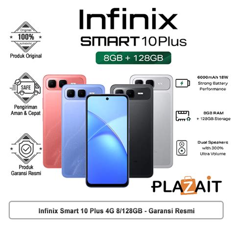 Infinix Smart 10 Plus 4g 8gb128gb Garansi Resmi Infinix Harga Rp