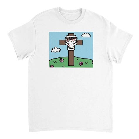 Hello Jesus Kitty Crucified Cross T Shirt Id 12774106 By Claudia
