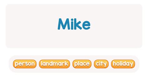 English Language Arts Nouns And Pronouns Sorting Proper Nouns Grade 1 Recognize Mike As A