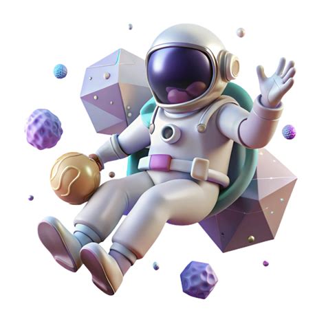 Stunning Vintage Astronaut Floating In Zero Gravity With Weightless