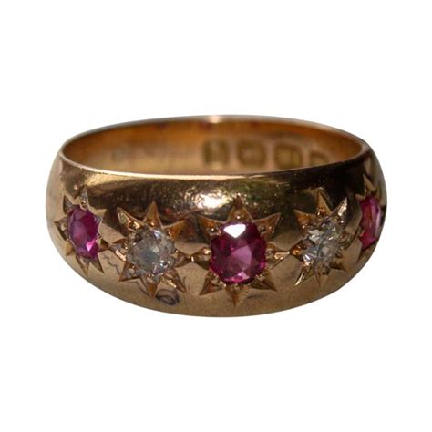 Antique Ruby And Diamond Gypsy Ring For Sale At 1stdibs