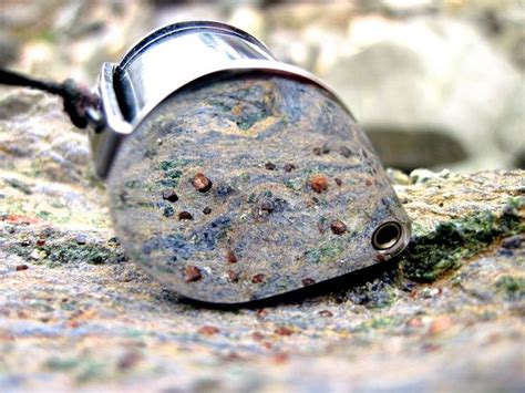 Reflecting Garnet Blueschist Syros Greece This Garnet Bearing