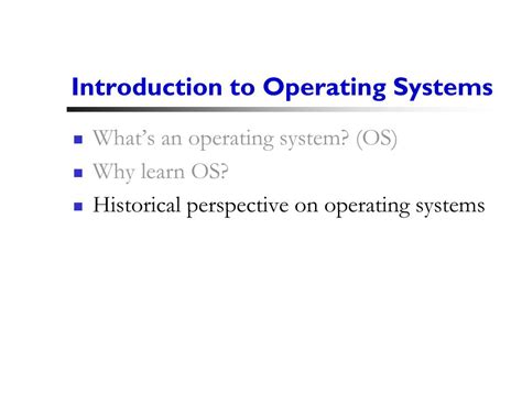 Ppt Operating Systems Cse 4300 Lecture 1 Powerpoint Presentation