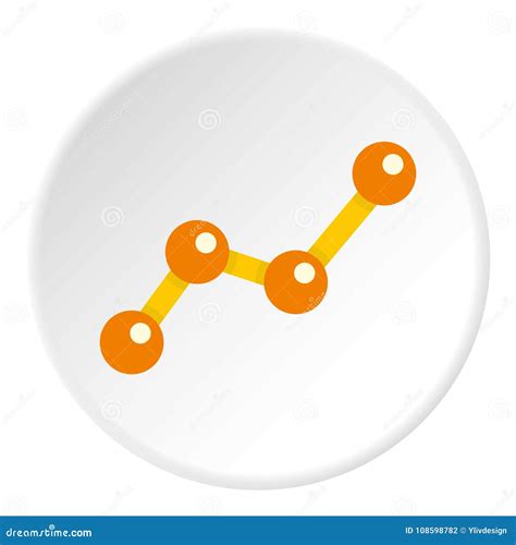 Chart Statistics Line Icon Circle Stock Vector Illustration Of