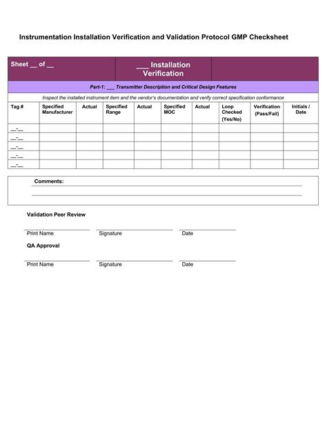 Verification And Validation Plan Template All Worksheets