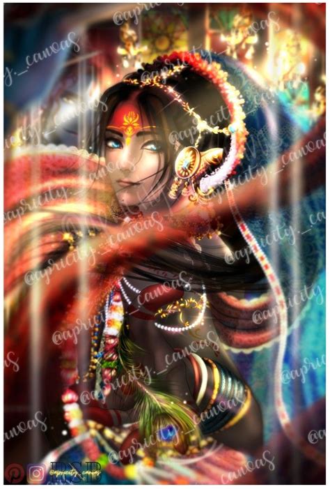 Krishnatmika Rukmini Devi Goddess Artwork Small Canvas Art God Art