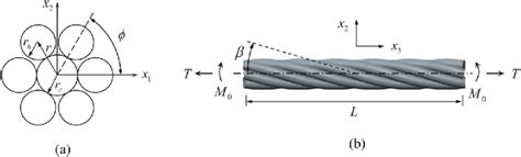 Geometry Of A 1 1 6 Cable A Cross Section And B Lateral View B Is