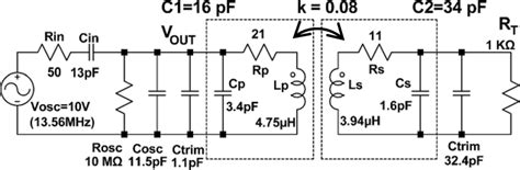 The Schematic For The Circuit Under The Test Printed Spiral Coil Shows
