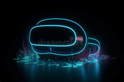 Neon Cloud Icon With Vr Headset The Future Of Tech Infrastructure And Cloud Computing With