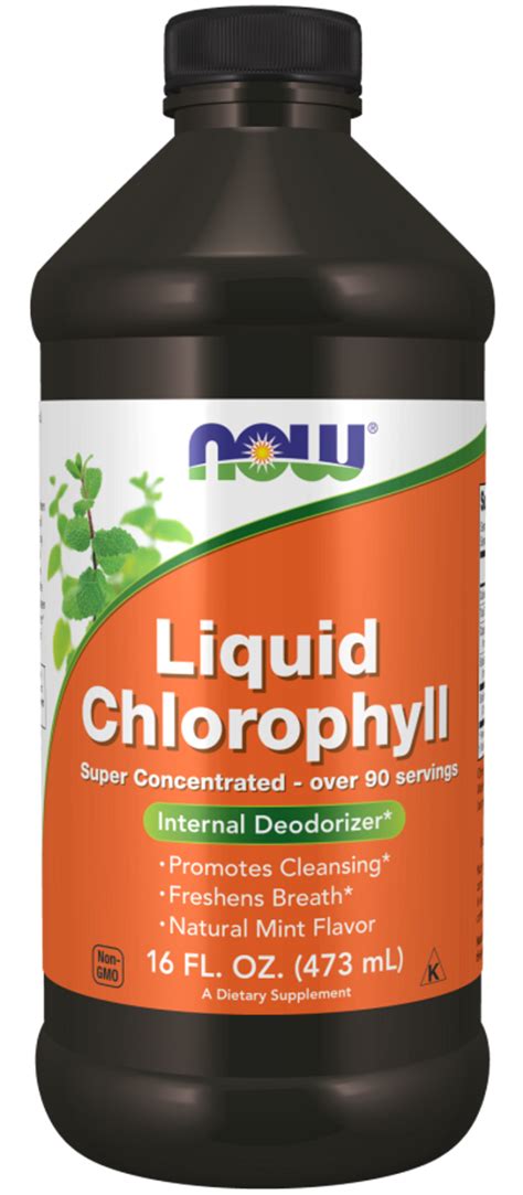Now Foods Chlorophyll Liquid 473ml - Super Concentrate (Mint Flavour ...